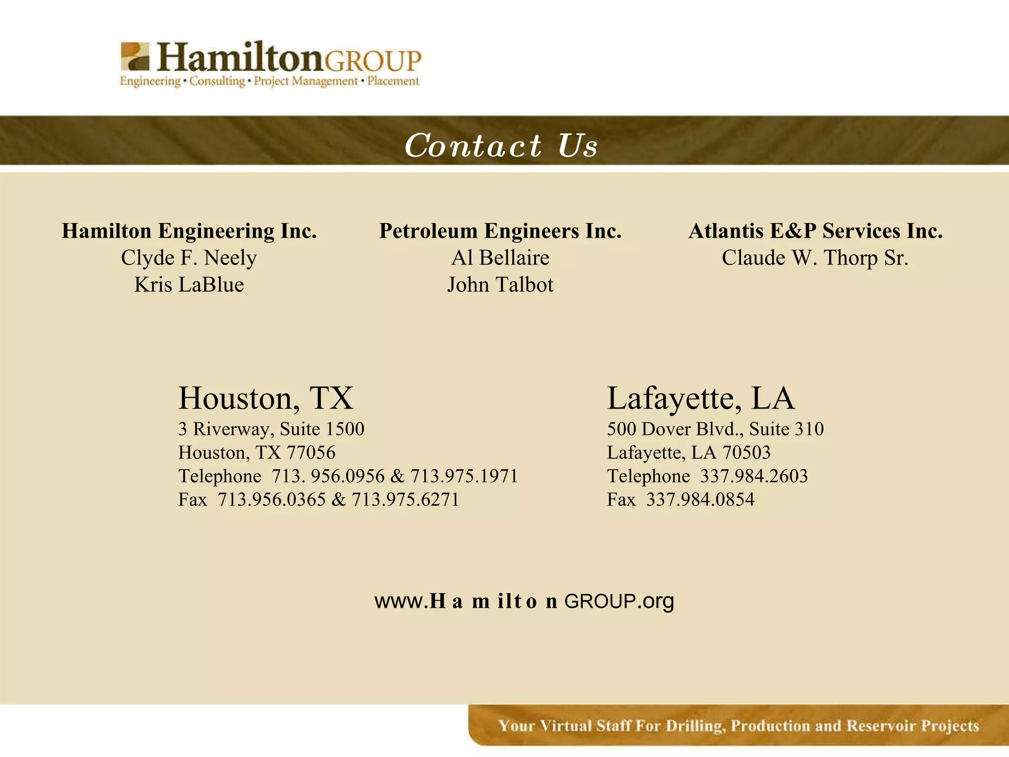 Hamilton Group Presentation | PPS