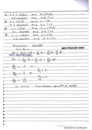 Hamiltonian dynamics (CLASSICAL MECHANICS) | PDF
