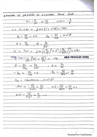 Hamiltonian dynamics (CLASSICAL MECHANICS) | PDF