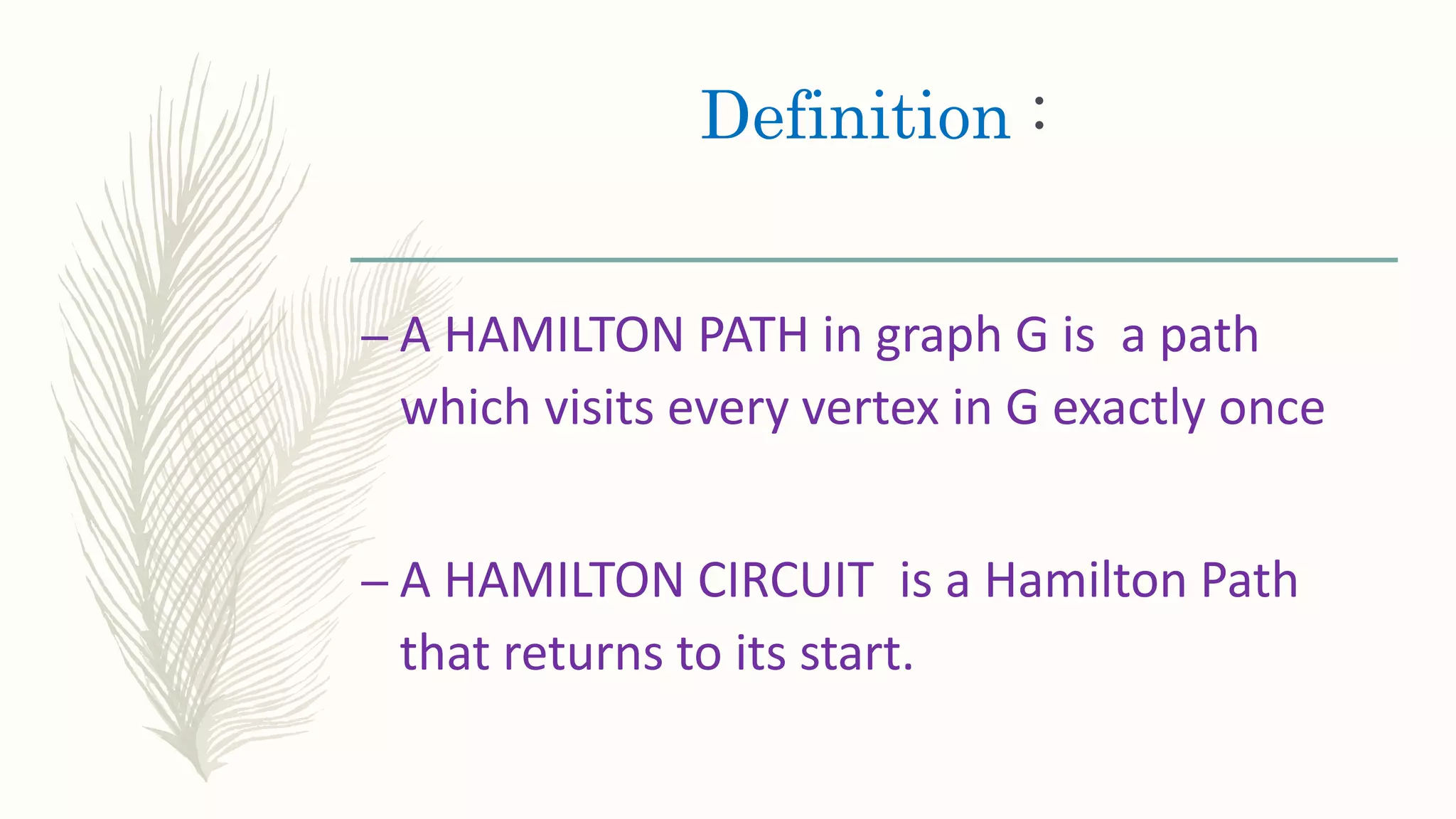 Hamilton paths and circuit | PPTX