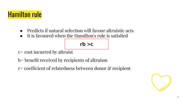 Altrusim and Hamilton rule | PDF