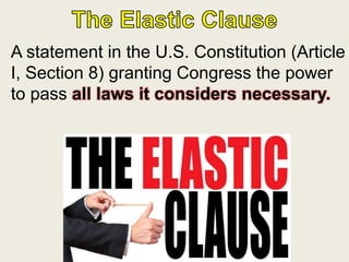 Hamilton's plan elastic clause | PPTX