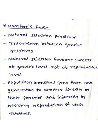 Hamilton's Rule / Natural Selection Prediction | PDF | Biological ...
