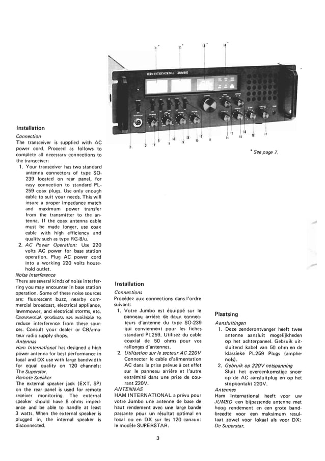 HAM INTERNATIONAL Jumbo radio Instruction Manual | PDF