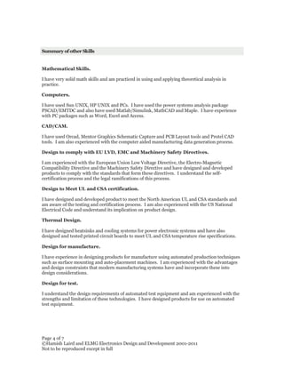 Hamish D Laird CV | PDF