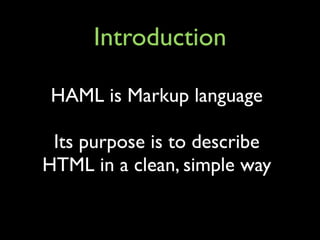 Introduction to HAML | KEY