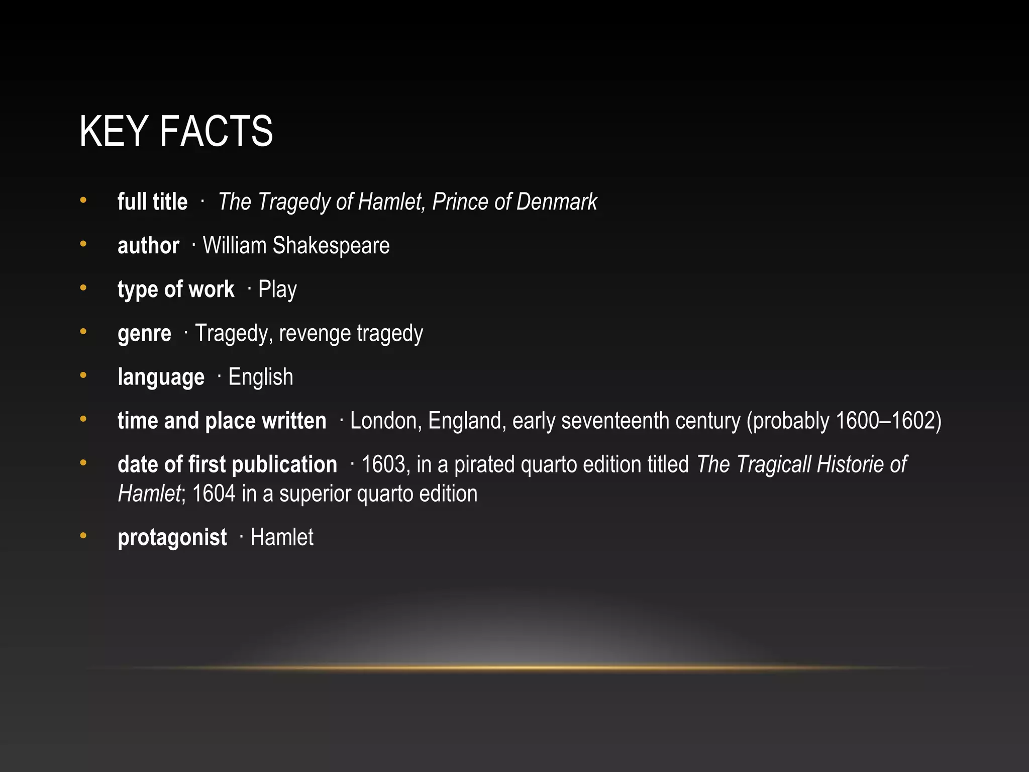 Hamlet, | PPT