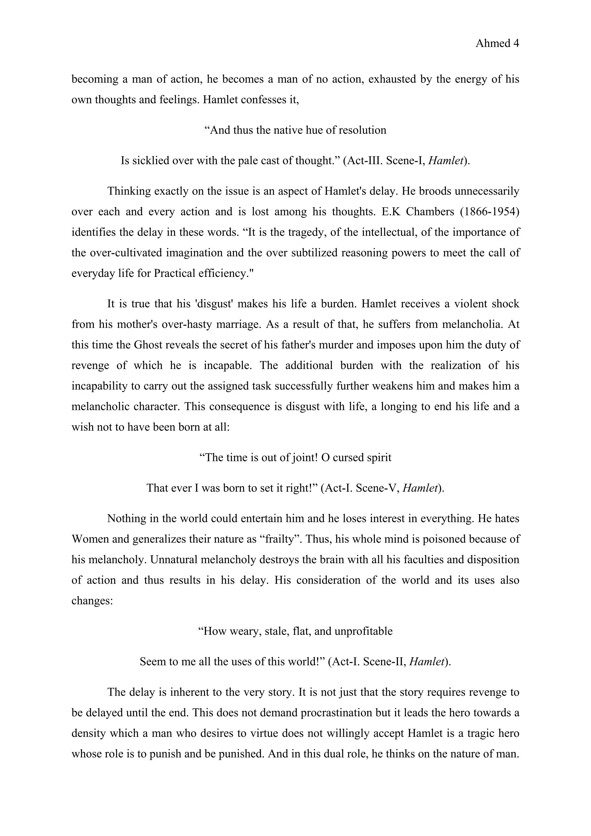 Hamlet’s Procrastination | PDF