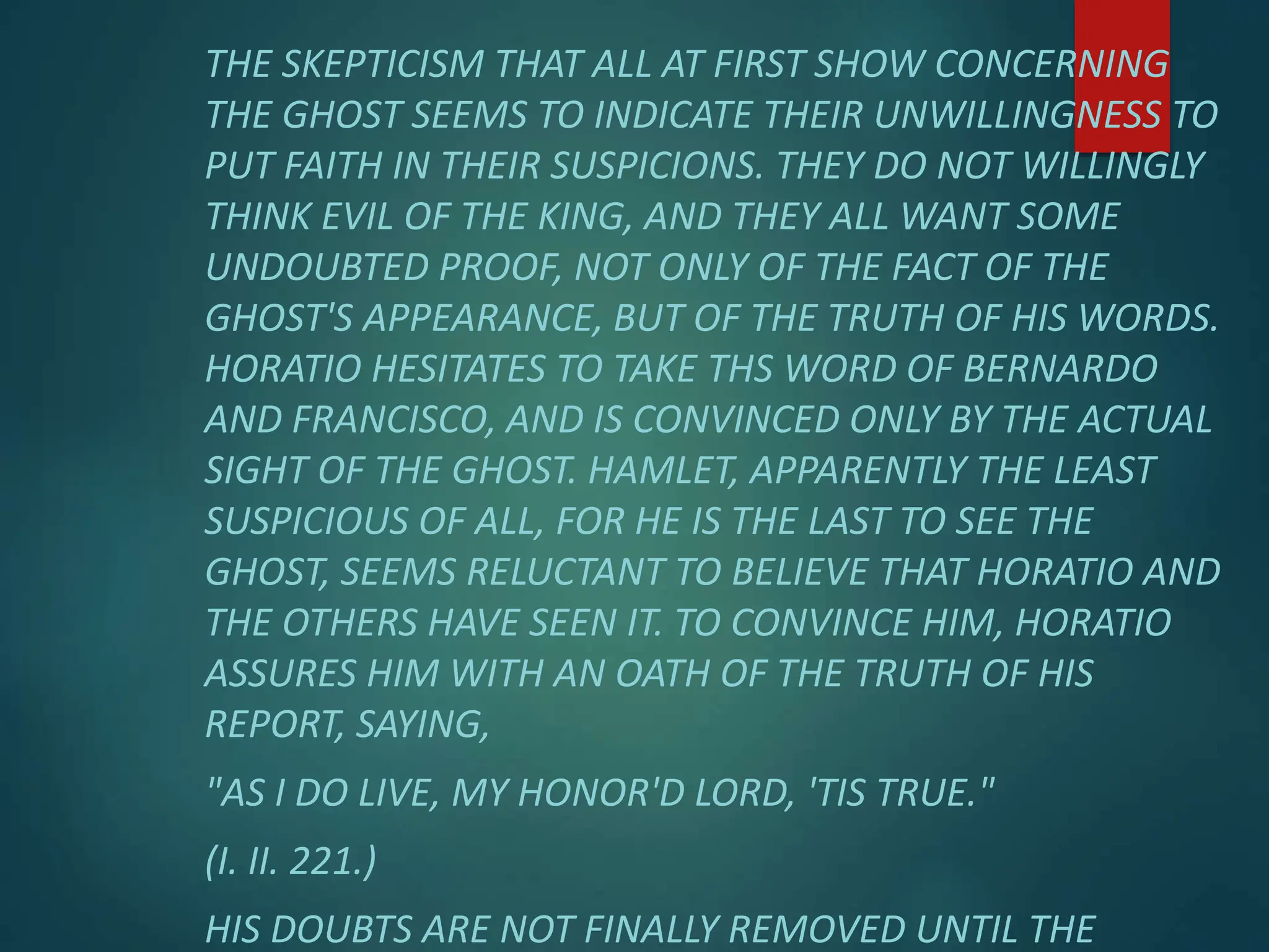 hamlet-analysis and clarifications summary | PPTX