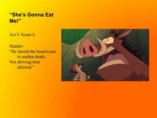 Hamlet - Lion King Comparison | PPTX