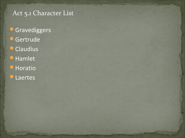 Hamlet Act Five | PPT