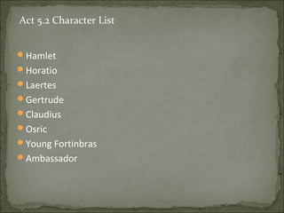 Hamlet Act Five | PPT