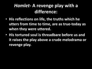 Hamlet as a Revenge Play | PPTX