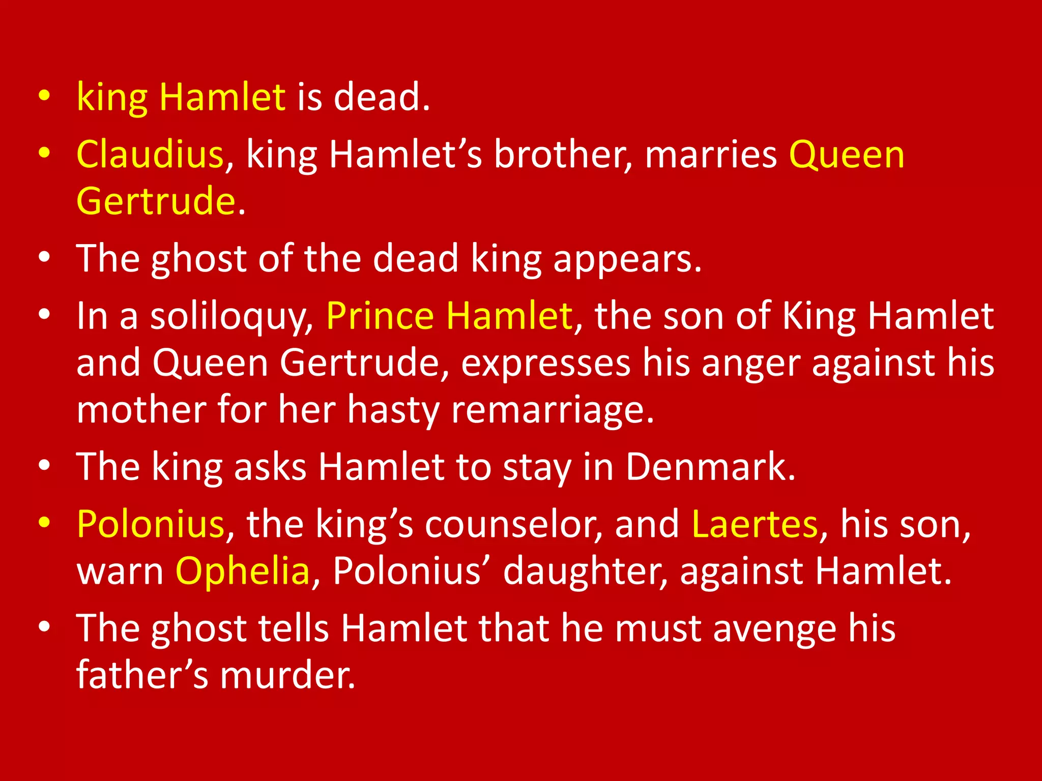 Hamlet, Brief Summary | PPTX