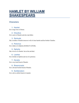 HAMLET BY WILLIAM SHAKESPEARS.docx