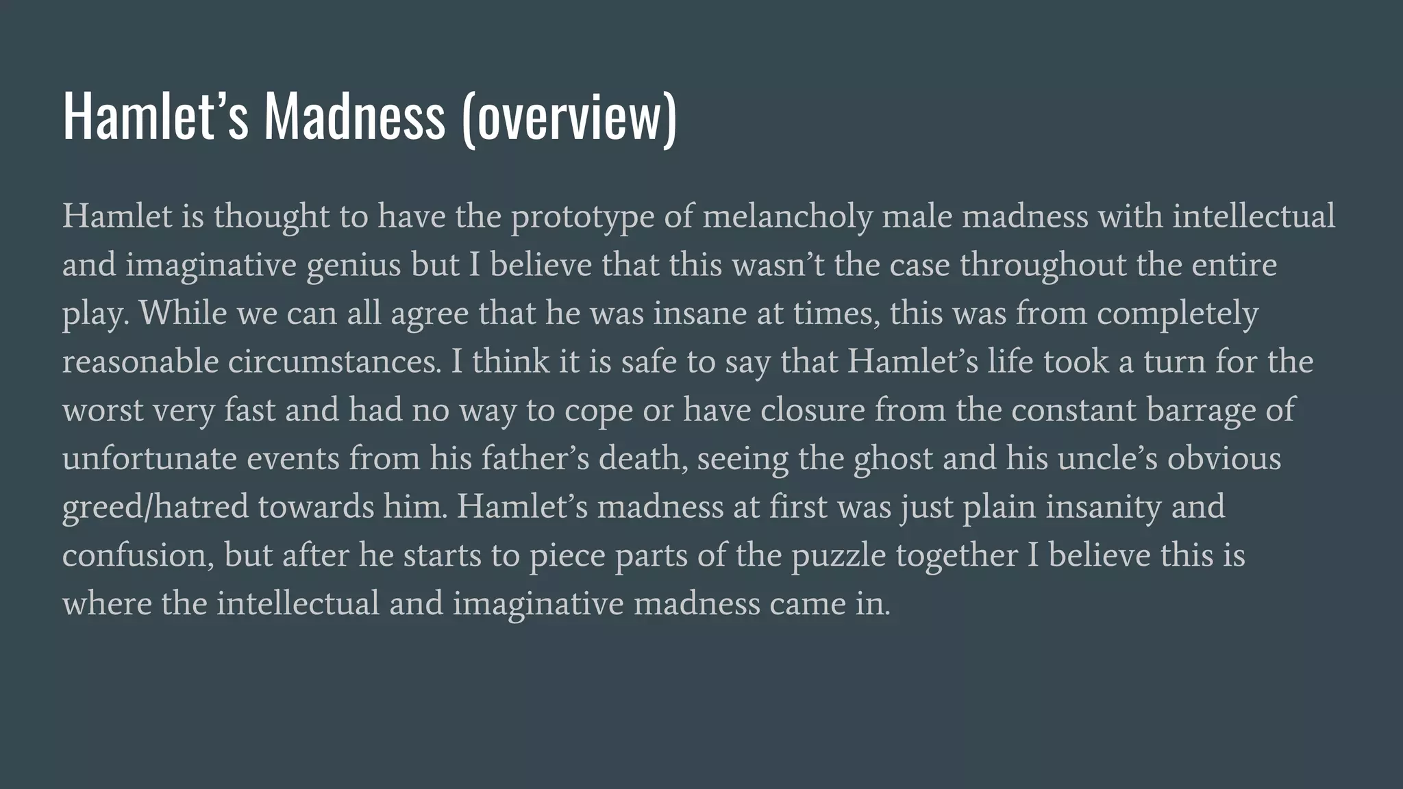 Hamlet group project | PPTX