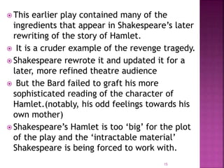 Hamlet & his problems | PPTX