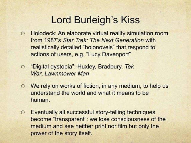 Hamlet on The Holodeck Presentation | PPT