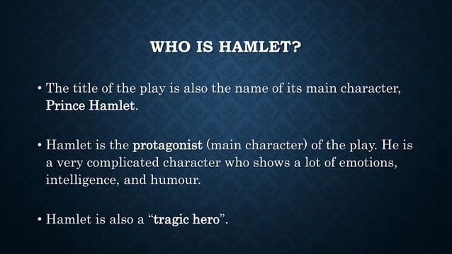Hamlet Introduction | PPTX | Roleplaying Games | Games and Puzzles