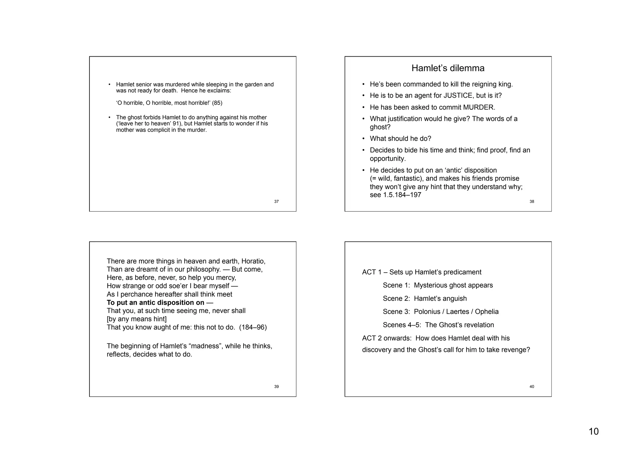 Hamlet lecture slides | PDF