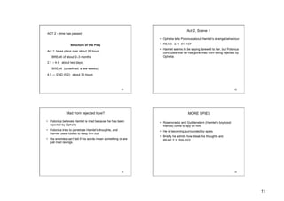 Hamlet lecture slides | PDF