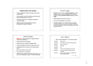 Hamlet lecture slides | PDF