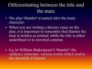 Hamlet Teaching Presentation | PPTX