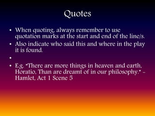 Hamlet Teaching Presentation | PPTX