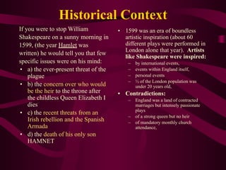 Hamlet Background by William Shakespeare | PDF