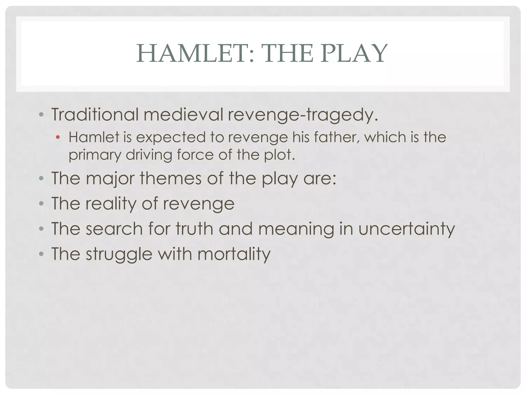 Hamlet presentation | PPTX