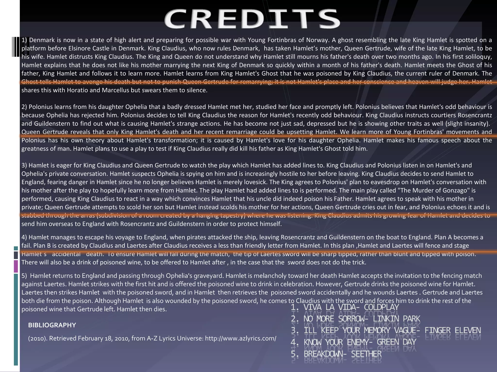 Hamlet Soundtrack | PPT