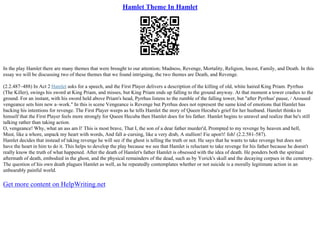 Hamlet Theme Analysis | PPT