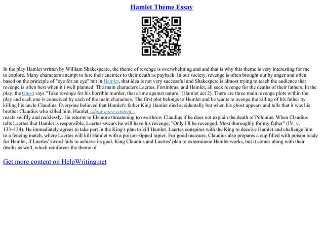 Hamlet Theme Analysis | PPT