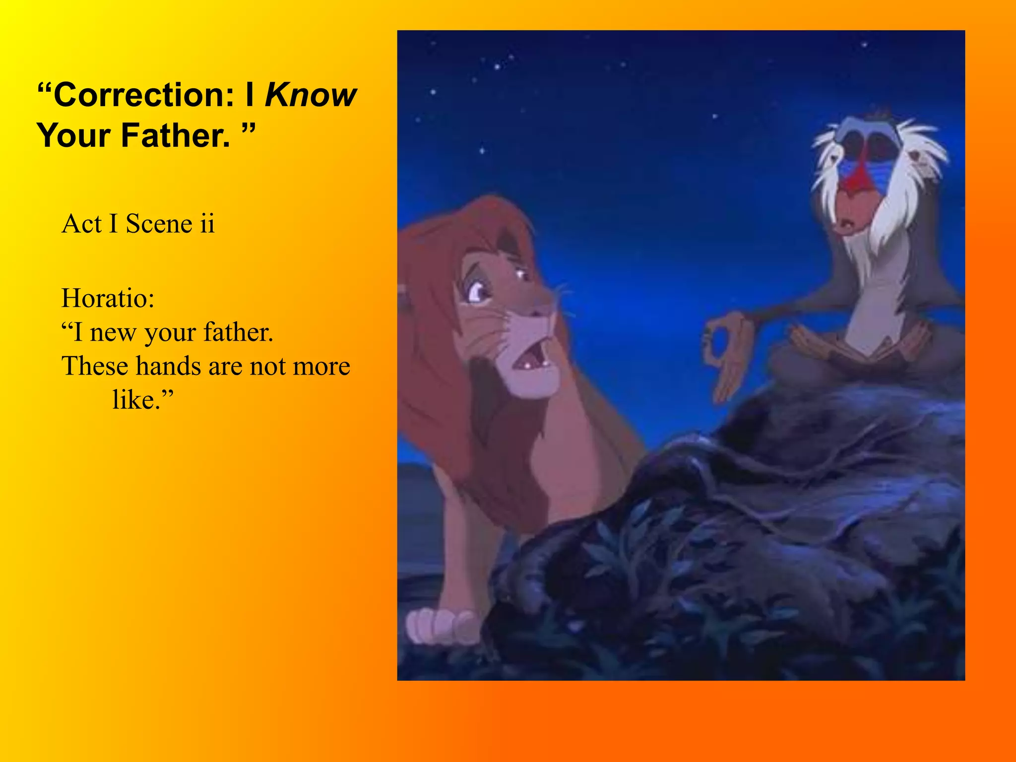 Hamlet and The Lion King | PPT