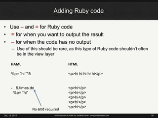 Introduction to HAML | PPT