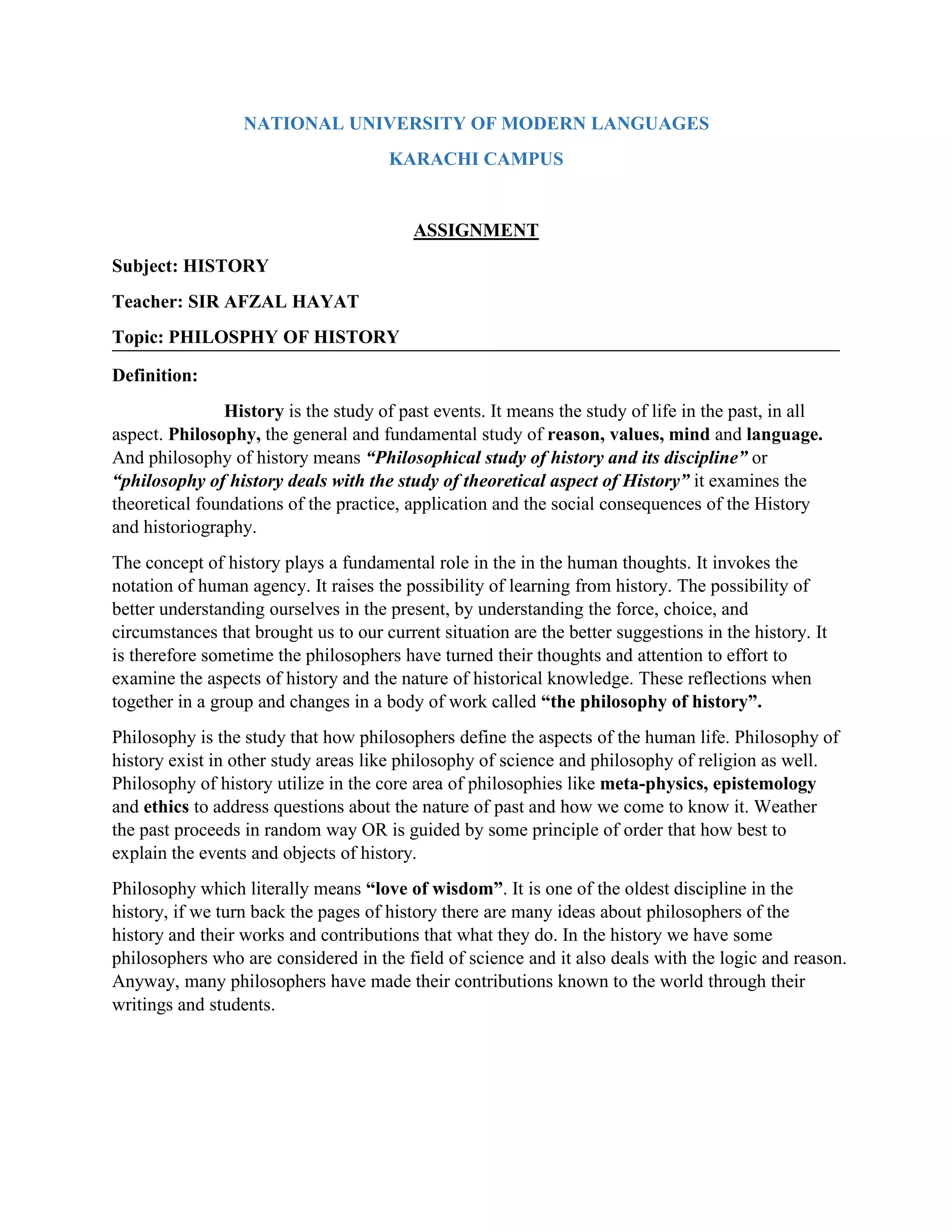 philosophy of history | PDF