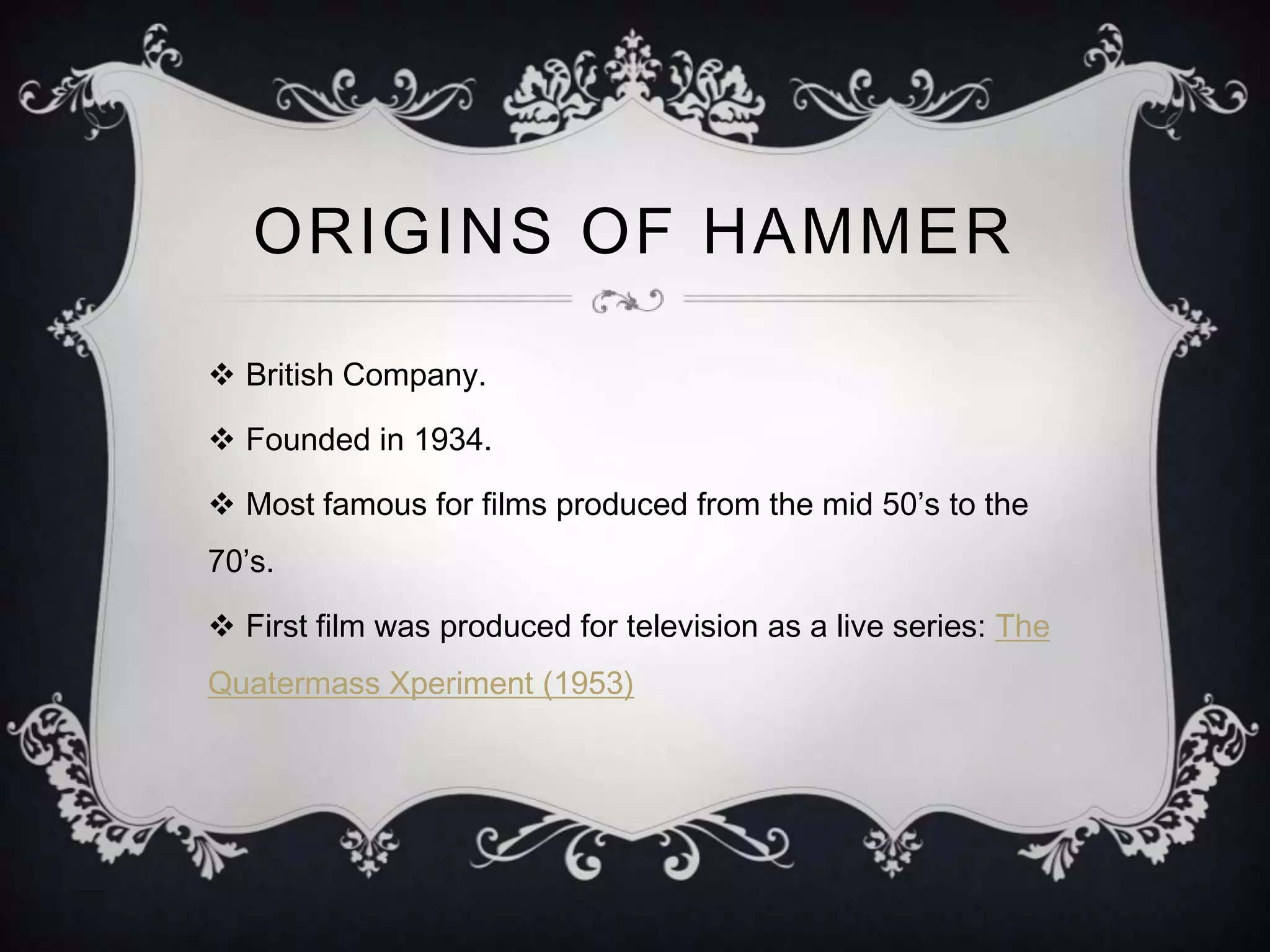 Hammer horror | PPT