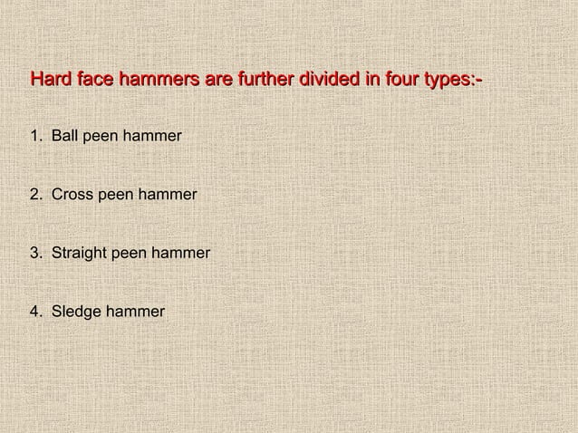 Types ofHammers | PPT