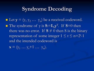 Hamming codes | PPT
