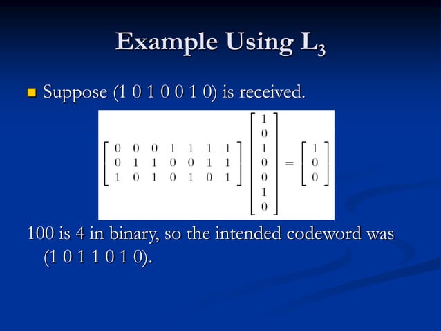 Hamming codes | PPT | Programming Languages | Computing