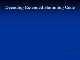 Hamming codes | PPT | Programming Languages | Computing