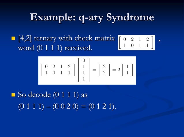 Hamming codes | PPT | Programming Languages | Computing