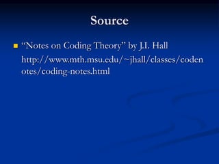 Hamming codes | PPT