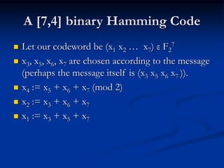 Hamming codes | PPT