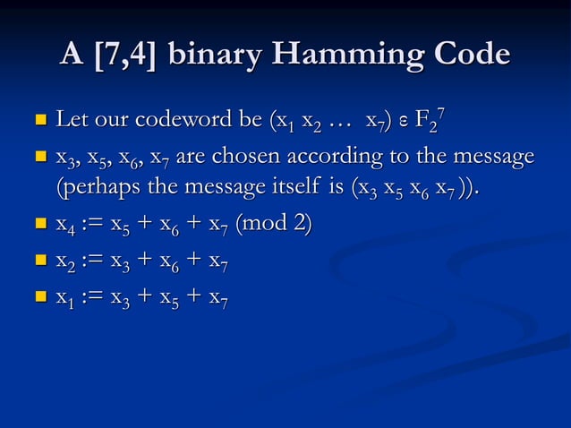 Hamming codes | PPT