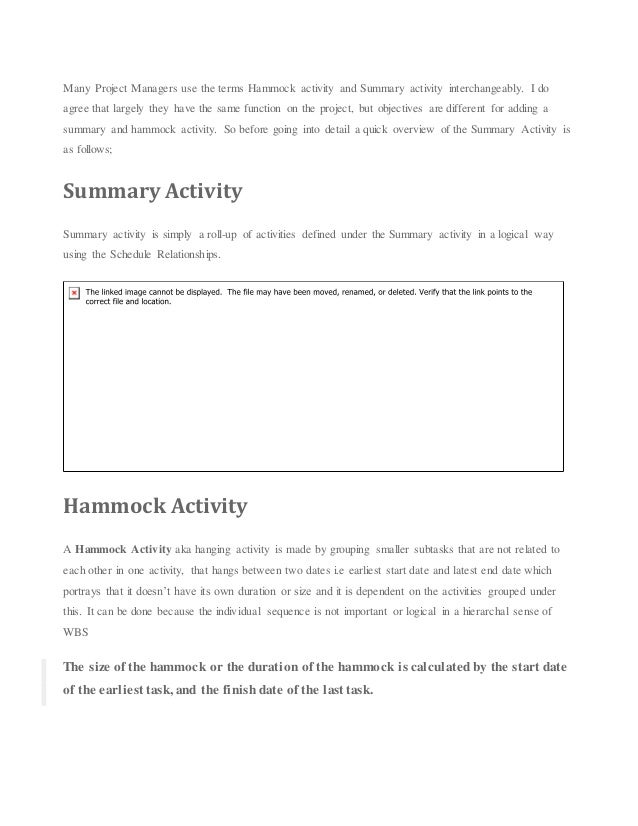 Hammock activity - PMP/CAPM Mudassir Iqbal, PMP Hammock activity - PMP/CAPM Mudassir Iqbal, PMP