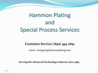 Hammon Plating And Services Linkedin | PPTX