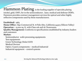 Hammon Plating And Services Linkedin | PPT