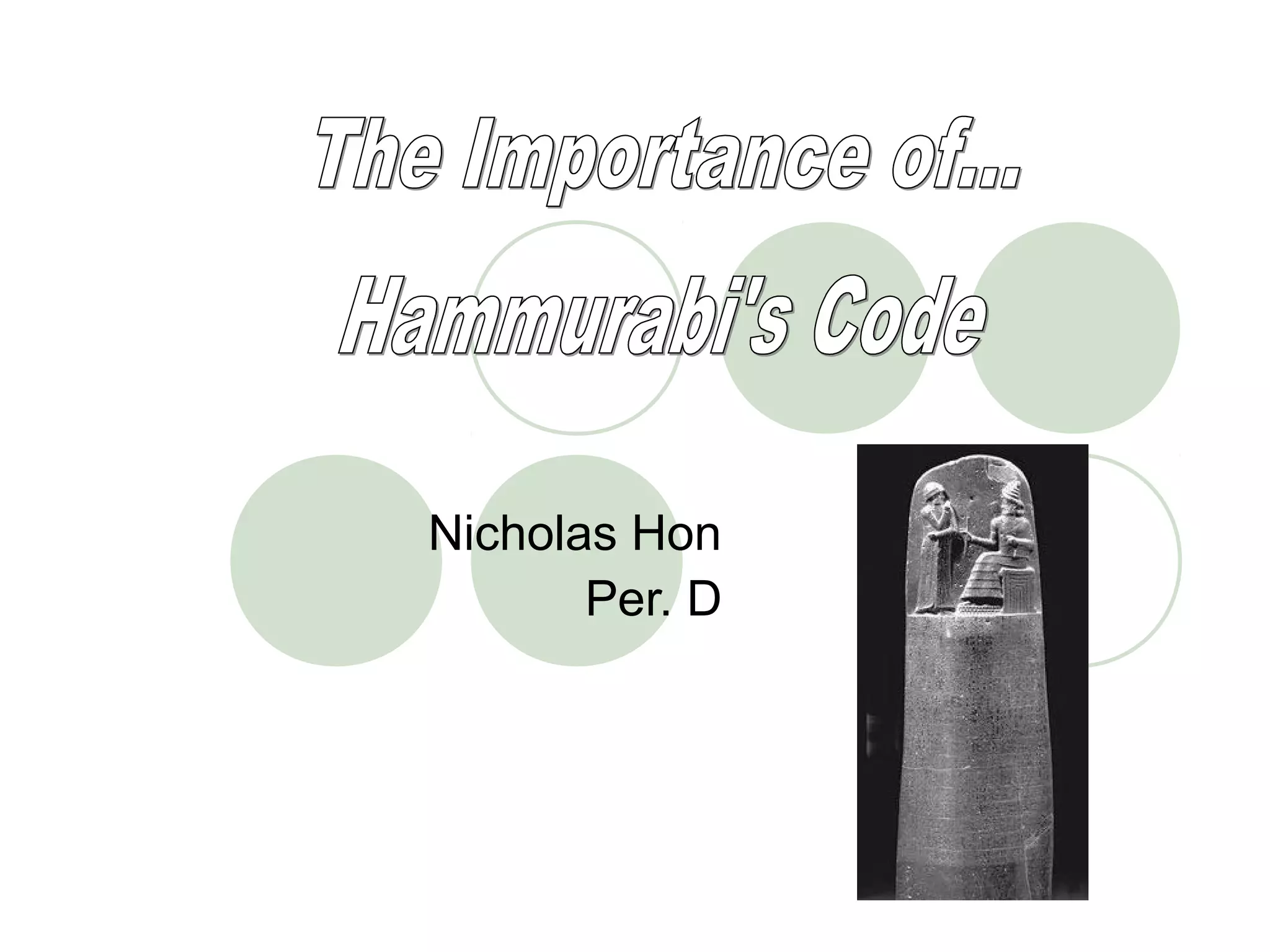 Hammurabi’s code | PPT
