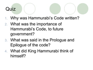Hammurabi’s code | PPT